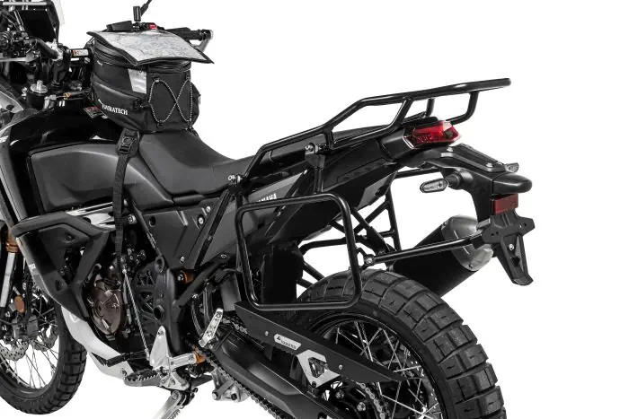 Stainless steel pannier rack black for Yamaha Tenere 700 World Raid Touratech Online shop for motorbike accessories